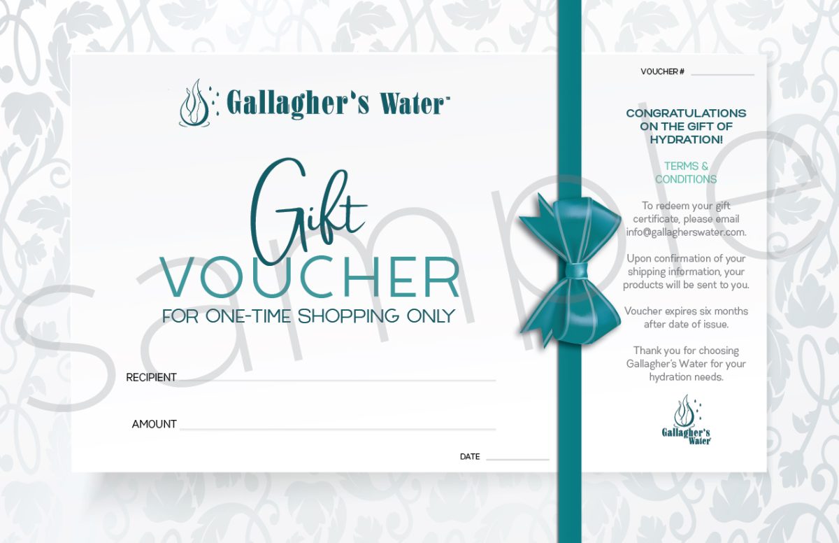 Order a Gift Certificate - Gallagher's Water